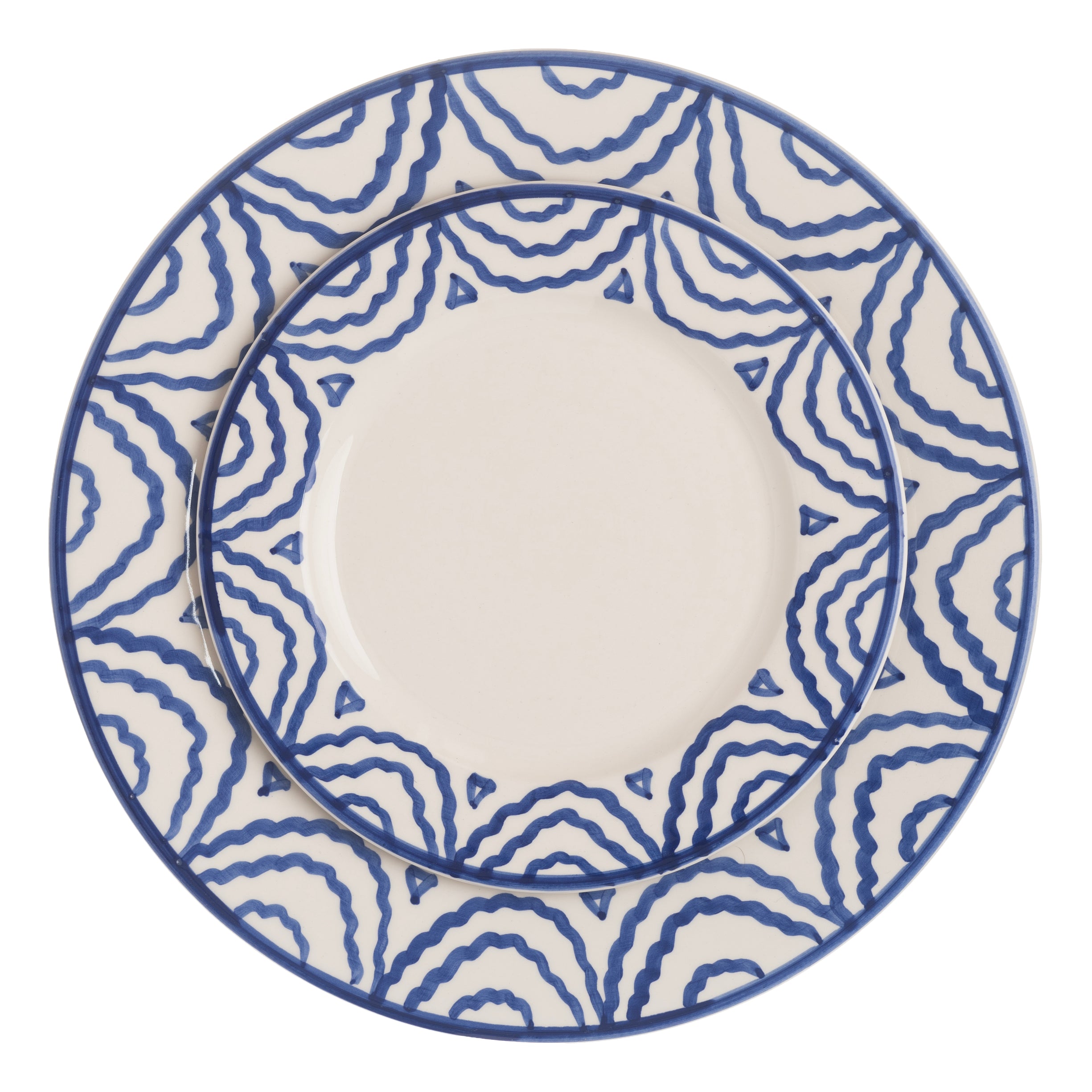 Late Afternoon Blue Tabla Dinner Plate | Hand-painted Dinnerware Sets