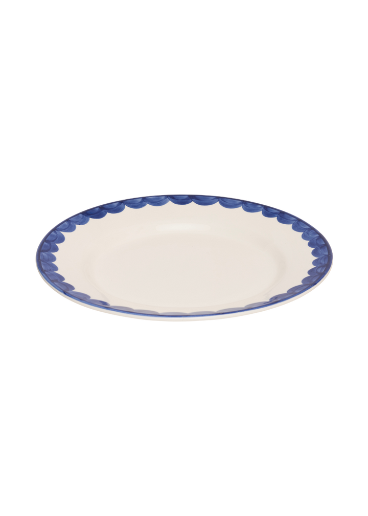 Late Afternoon Blue Scallop Dinner Plate | Hand-painted Dinnerware Sets