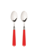 Late Afternoon Classic Red Set of 2 Dessert Spoons | Cutlery