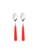 Late Afternoon Classic Red Set of 2 Teaspoons | Cutlery