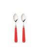 Late Afternoon Classic Red Set of 2 Teaspoons | Cutlery
