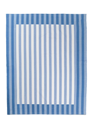 Late Afternoon Cornflower Blue Stripe Tablecloth in Cotton | 200x160cm ...