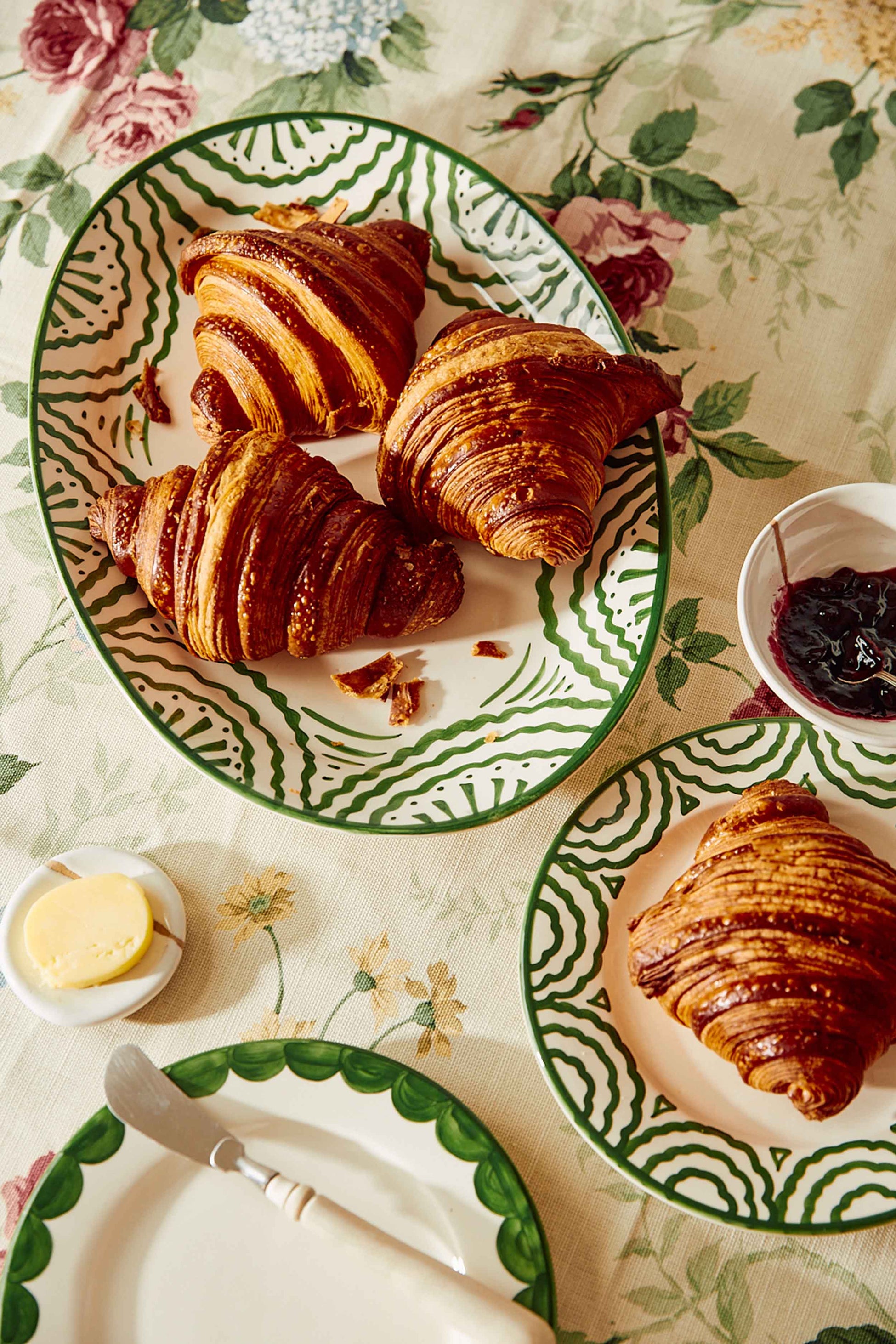 Large Green Platter | Hand-painted Serveware by Late Afternoon