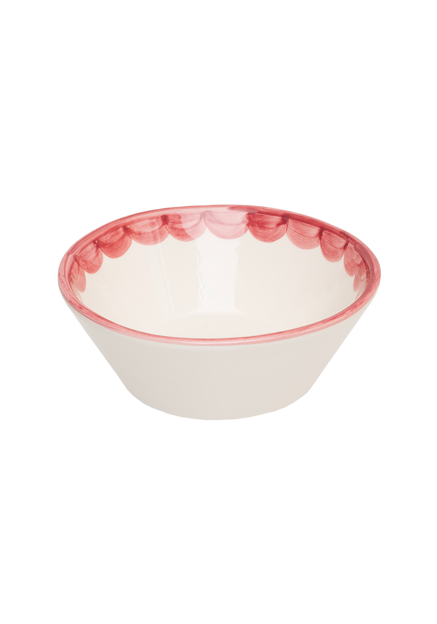 Late Afternoon Pink Scallop Bowl | Hand-painted Dinnerware Sets