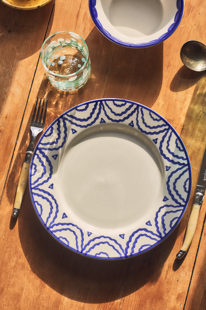 Late Afternoon Blue Tabla Dinner Plate | Hand-painted Dinnerware Sets